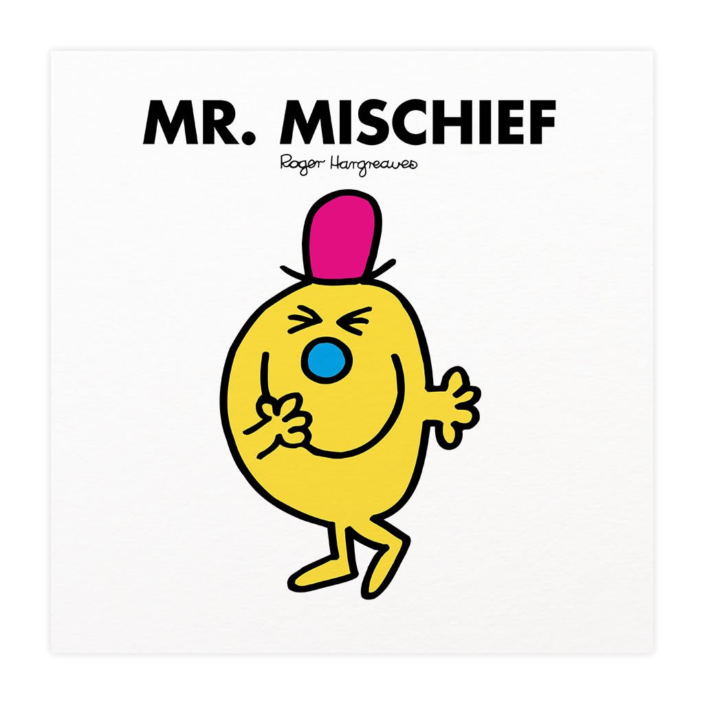 Personalised Mr. Mischief White Framed Print