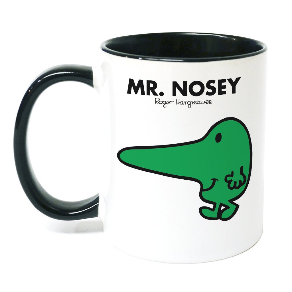Mr. Nosey Large Porcelain Colour Handle Mug - Gift-Ready Boxed M