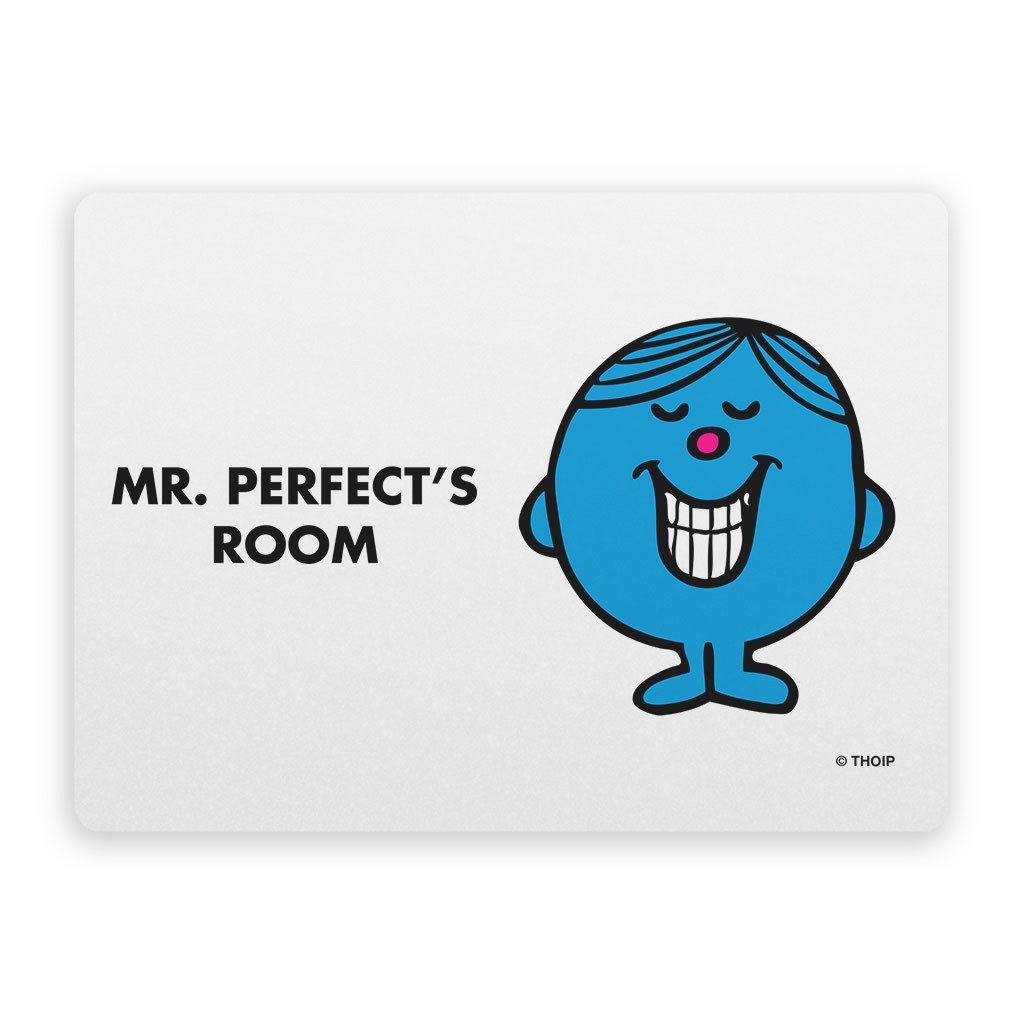 Mr. Perfect Door Plaque - Fun Nostalgic Gift for Fans of Mr Men