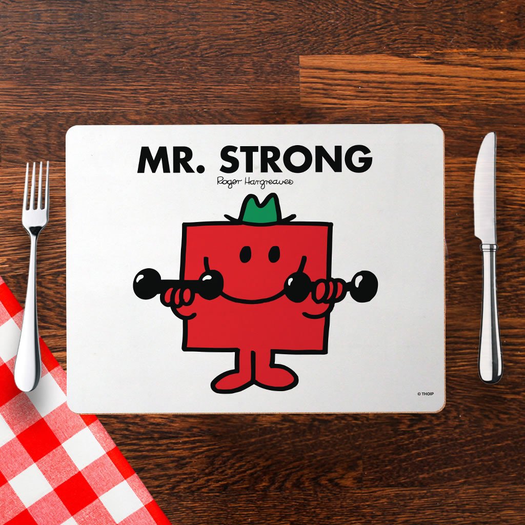 Personalised Mr. Strong Cork Placemat