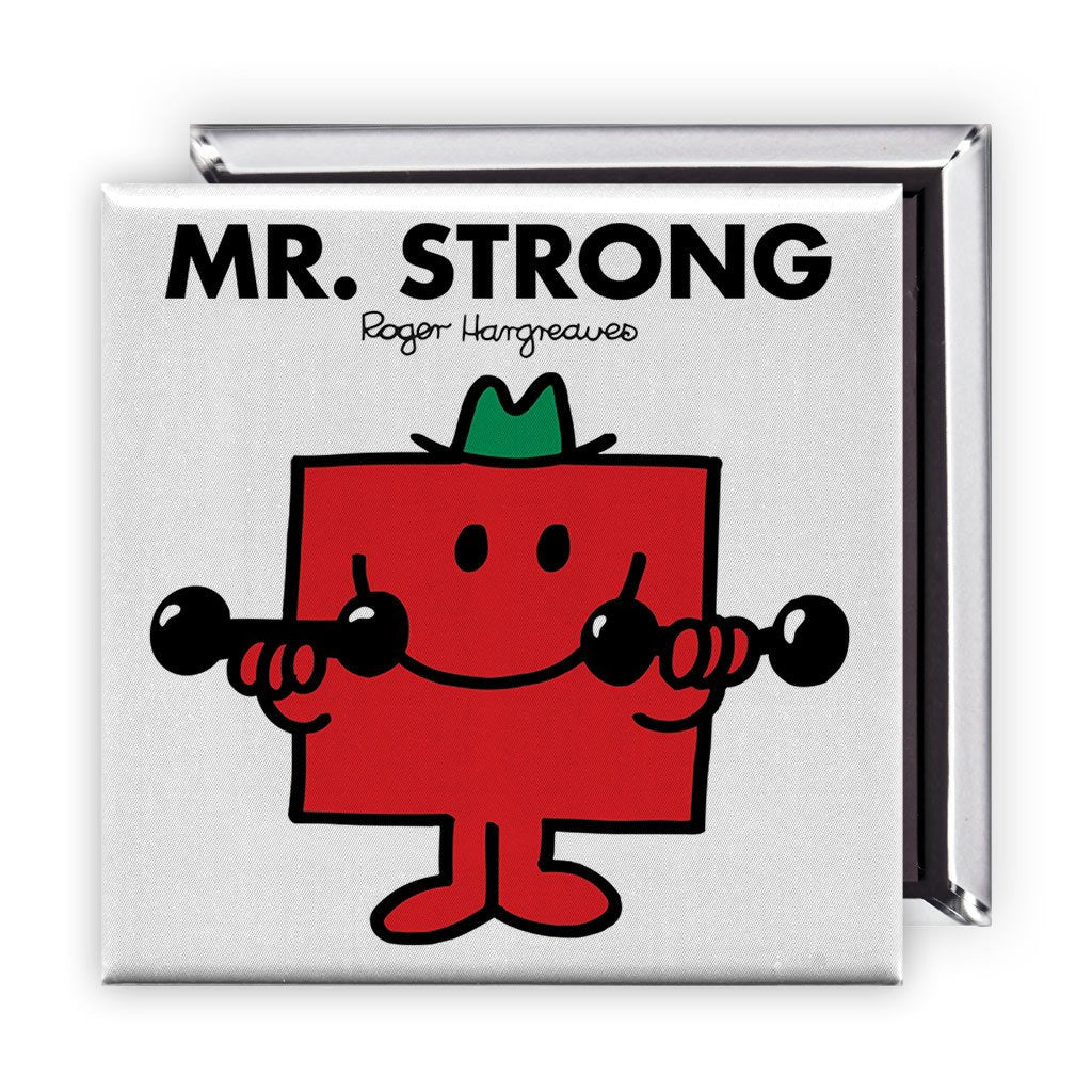 Personalised Mr. Strong Square Magnet