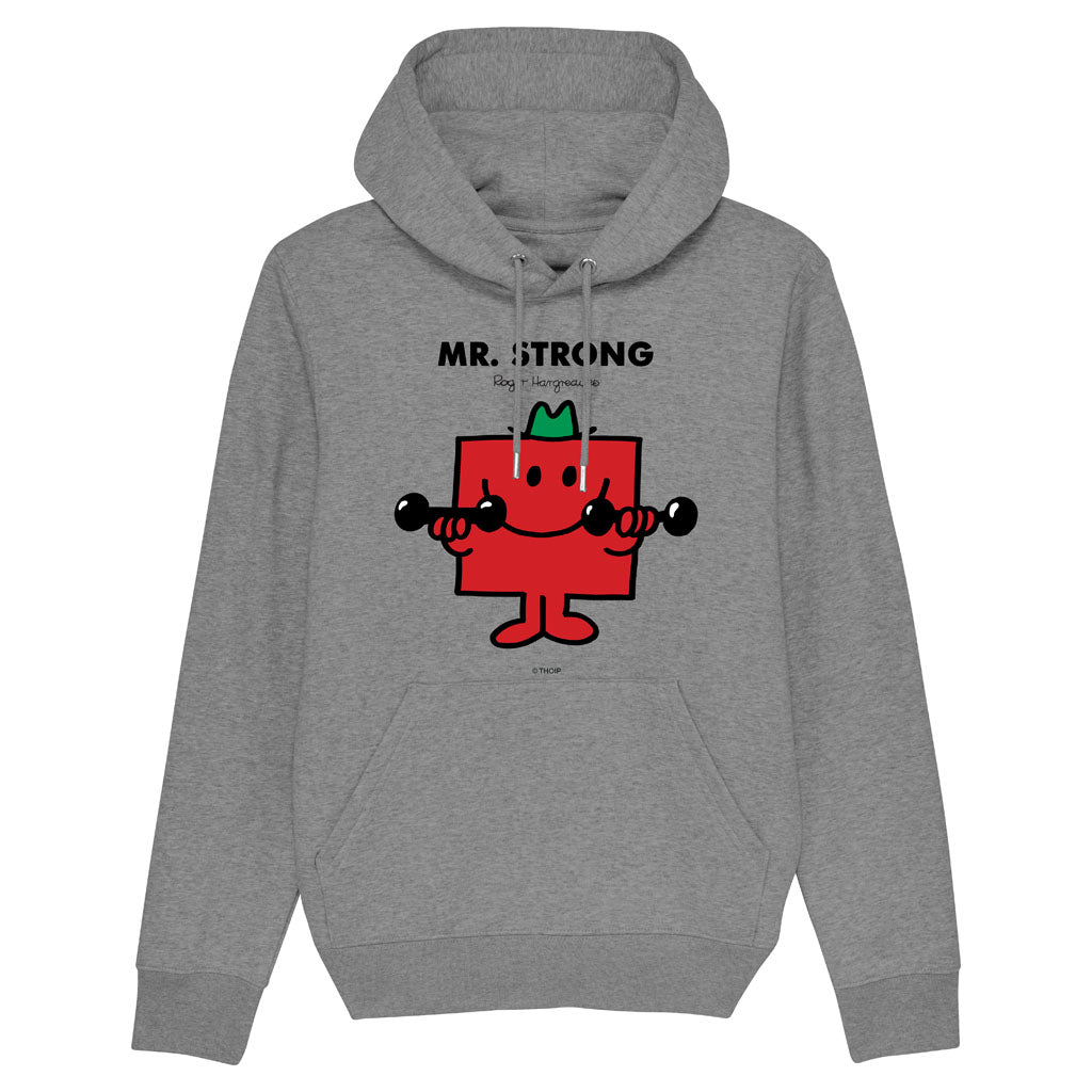 Mr. Strong Organic Hoodie - Fun Gift for Birthdays