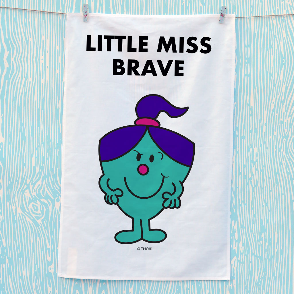 Personalised Little Miss Brave Tea Towel